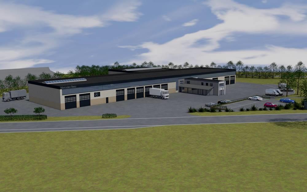 Extension of workshop halls with service pits - Industrial premises